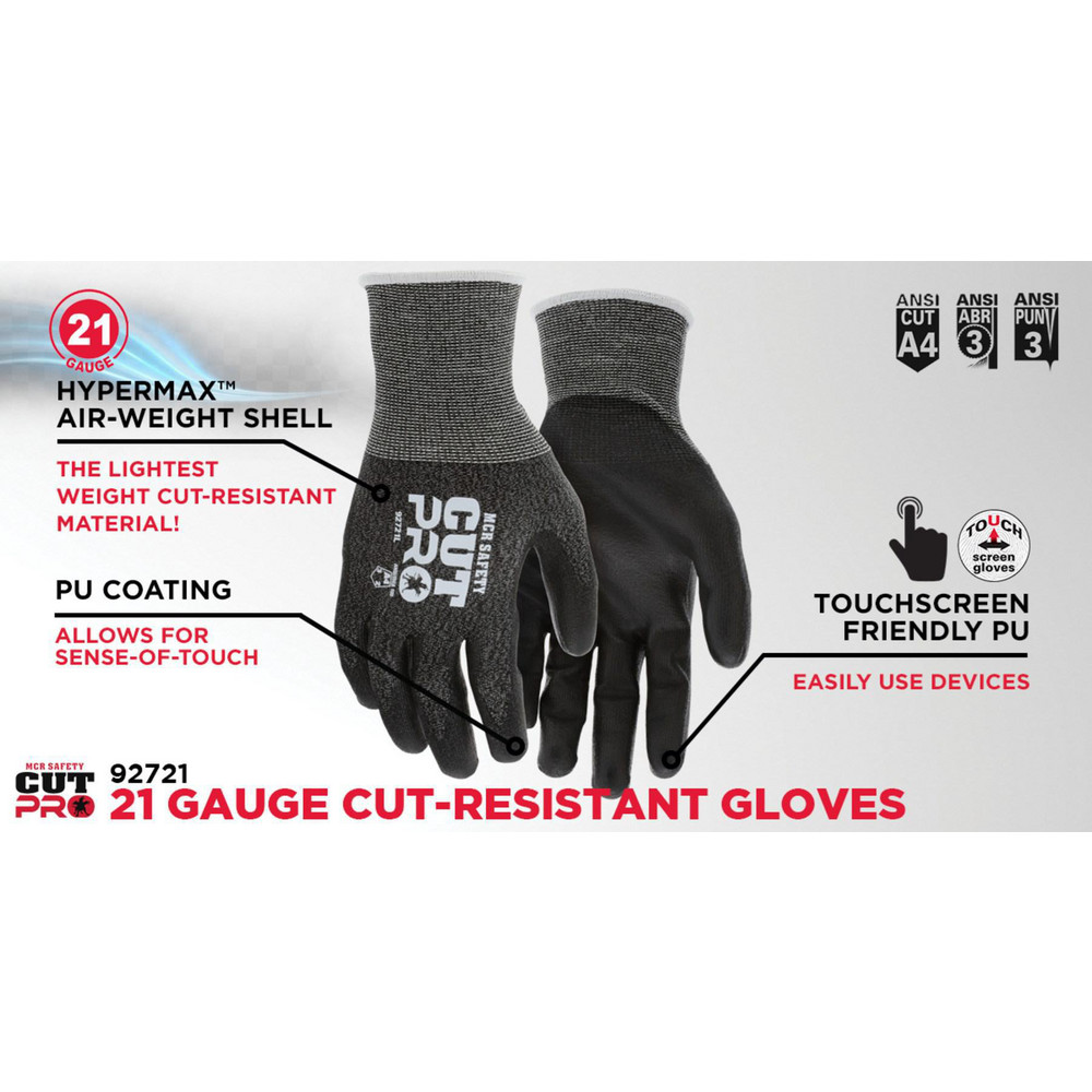 MCR Safety - Cut, Puncture & Abrasion-Resistant Gloves: Cut Pro 92721, Size Large, ANSI Cut A4 ...