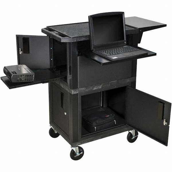 Luxor - Pull-Out Tray Shelf Storage Cabinet Mobile Work Center: 24" OAD ...