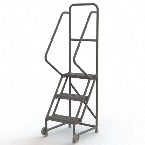 TRI-ARC - Steel Tilt & Roll Rolling Ladder: 30" Platform, 450 lb ...