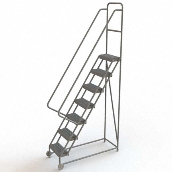 TRI-ARC - Steel Tilt & Roll Rolling Ladder: 70" Platform, 450 lb ...