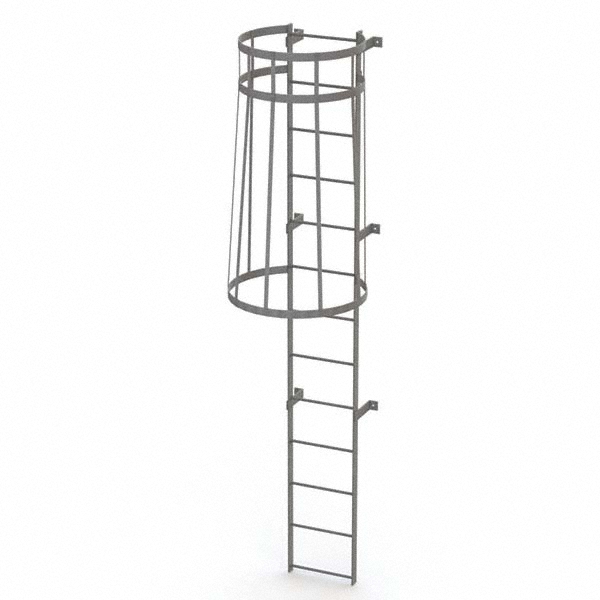 TRI-ARC - Steel Wall Mounted Ladder: 12.00" High, 13 Steps, 350 lb ...