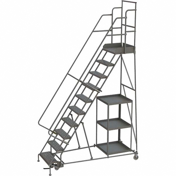 TRI-ARC - Steel Stock Picking Rolling Ladder: 10" Platform, 450 lb ...