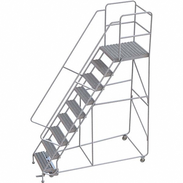 TRI-ARC - Aluminum Rolling Ladder: 350 lb Capacity, 9 Step | MSC Direct