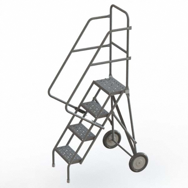TRI-ARC - Steel Rolling Ladder: 450 lb Capacity, 4 Step | MSC Direct