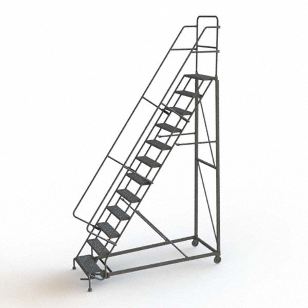 TRI-ARC - Steel Rolling Ladder: 450 lb Capacity, 12 Step | MSC Direct