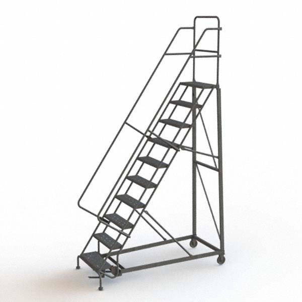 TRI-ARC - Steel Rolling Ladder: 450 lb Capacity, 10 Step | MSC Direct