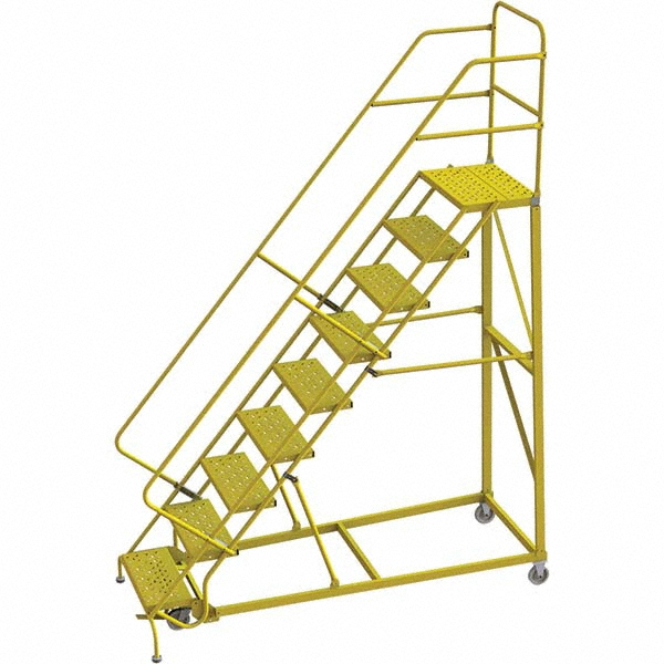 TRI-ARC - Steel Forward Descent 50 deg Incline Rolling Ladder: 90 ...