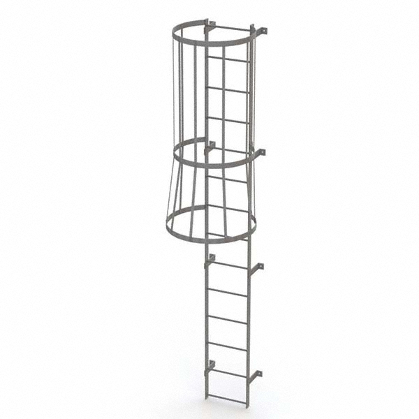 TRI-ARC - Steel Wall Mounted Ladder: 13.00" High, 14 Steps, 350 lb ...