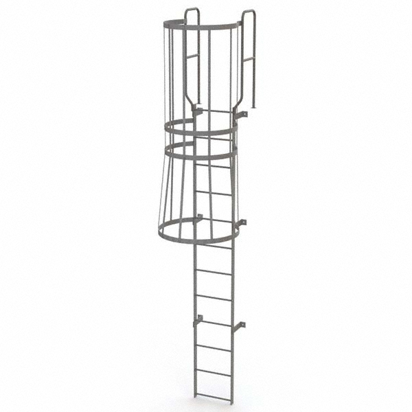 TRI-ARC - Steel Wall Mounted Ladder: 11.00" High, 12 Steps, 350 lb ...