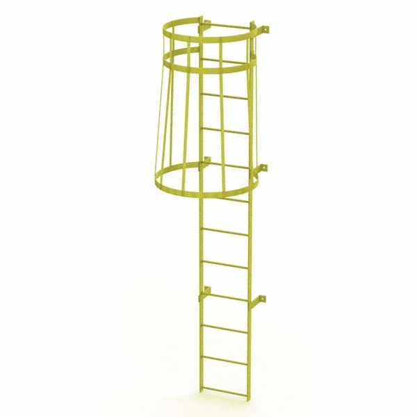 TRI-ARC - Steel Wall Mounted Ladder: 11.00" High, 12 Steps, 350 lb ...