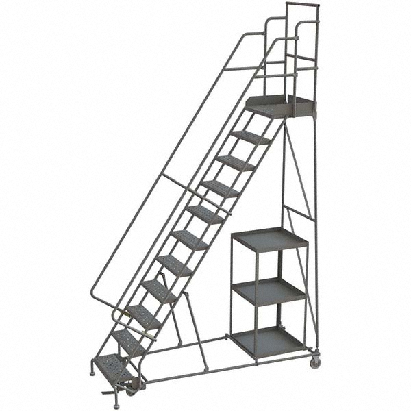 TRI-ARC - Steel Stock Picking Rolling Ladder: 450 lb Capacity, 11 Step ...