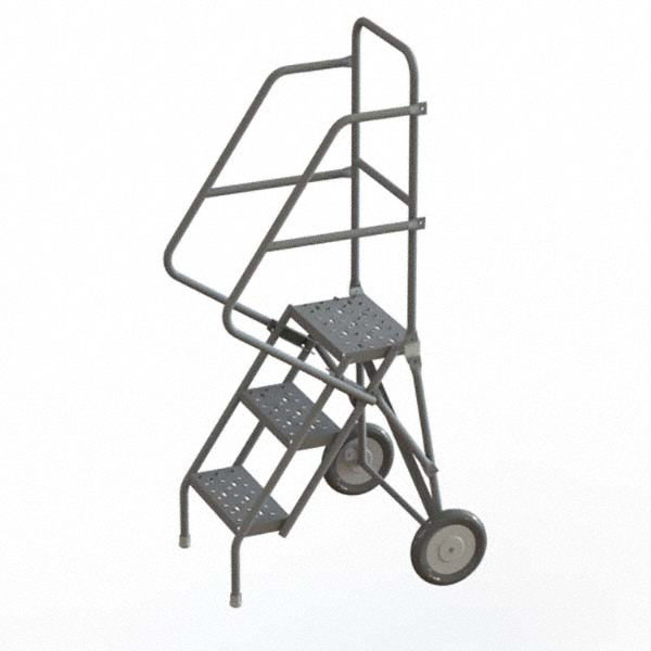 TRI-ARC - Steel Rolling Ladder: 450 lb Capacity, 3 Step | MSC Direct