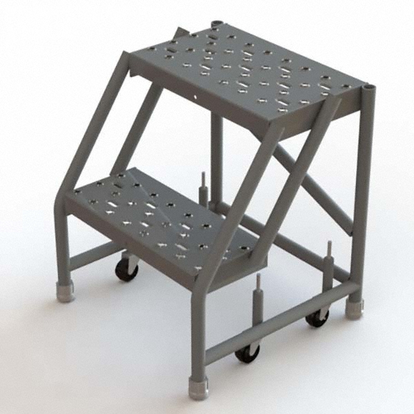 TRI-ARC - Steel Platform Rolling Ladder: 450 lb Capacity, 2 Step | MSC ...