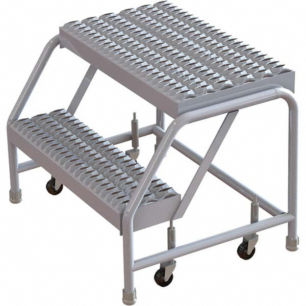 TRI-ARC - Aluminum Rolling Ladder: 350 lb Capacity, 2 Step | MSC Direct
