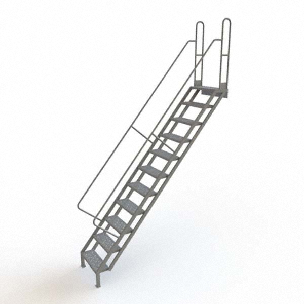 TRI-ARC - Steel Wall Mounted Ladder: 11 Steps | MSC Direct