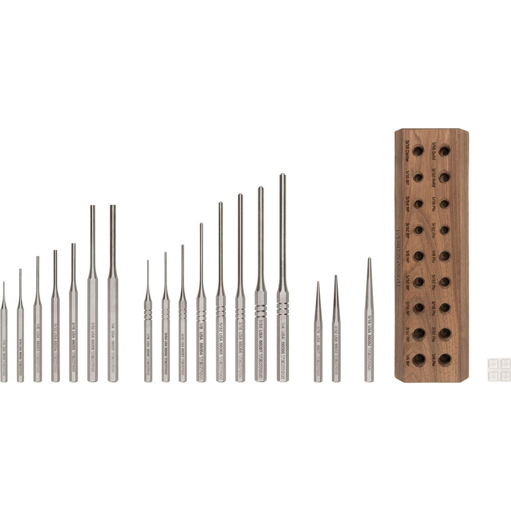 Tekton - Center Pin Roll Pin & Solid Punch Set: 18 Pc | MSC Direct