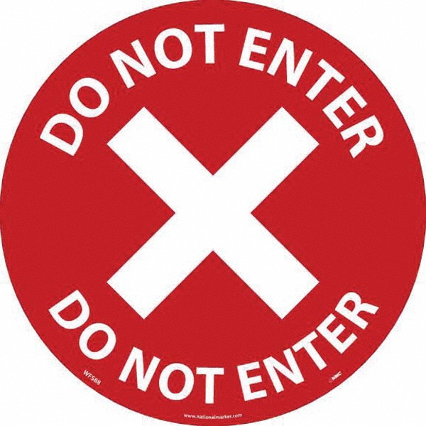 NMC - "Do Not Enter" Adhesive-Backed Floor Sign - 20055893 - MSC ...