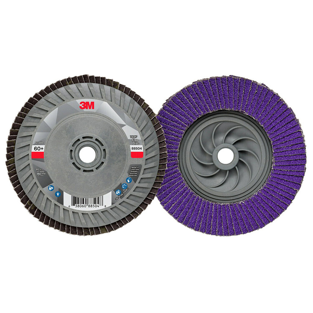 3M - Flap Disc: 5" Dia, 60 Grit, Ceramic Alumina, Type 27 | MSC Direct