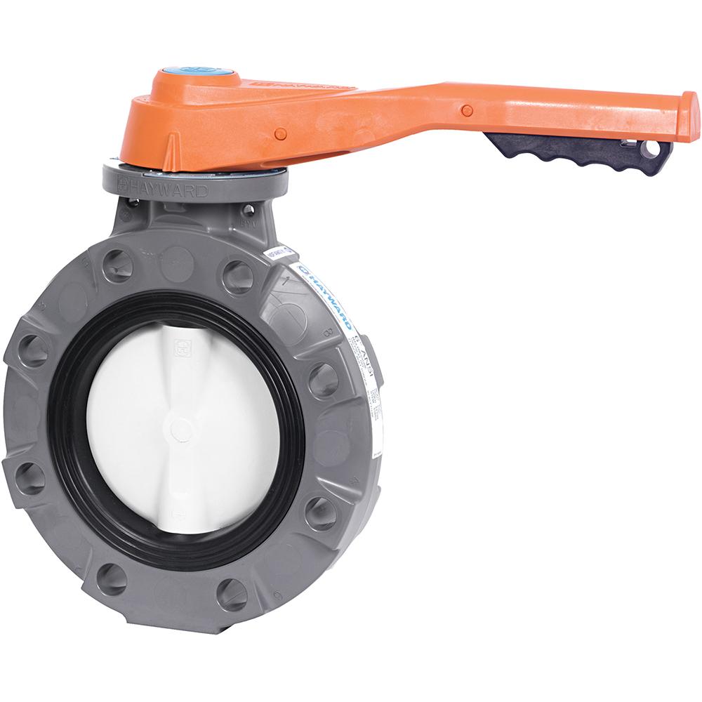Hayward Flow Control - Manual Butterfly Valve: 4" Pipe, Lever Handle ...