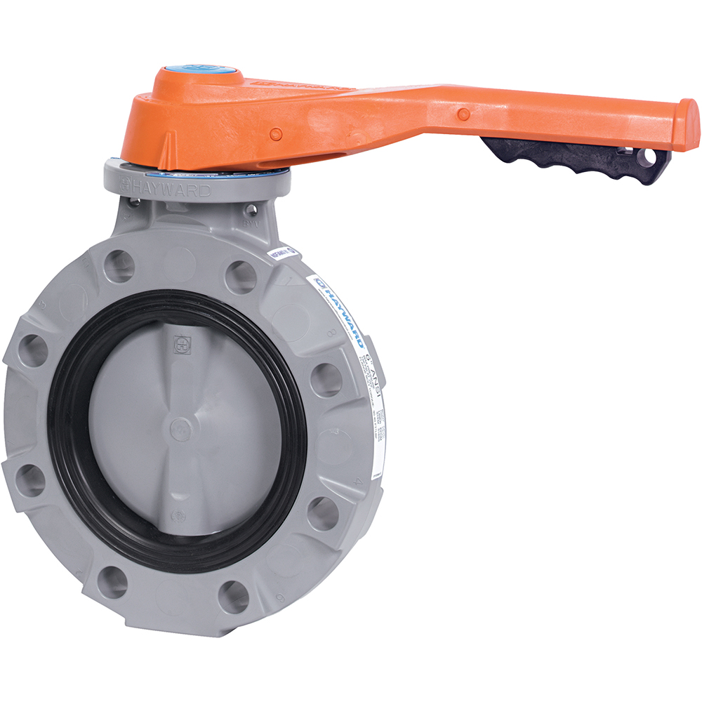 Hayward Flow Control - Manual Butterfly Valve: 8" Pipe, Lever Handle ...