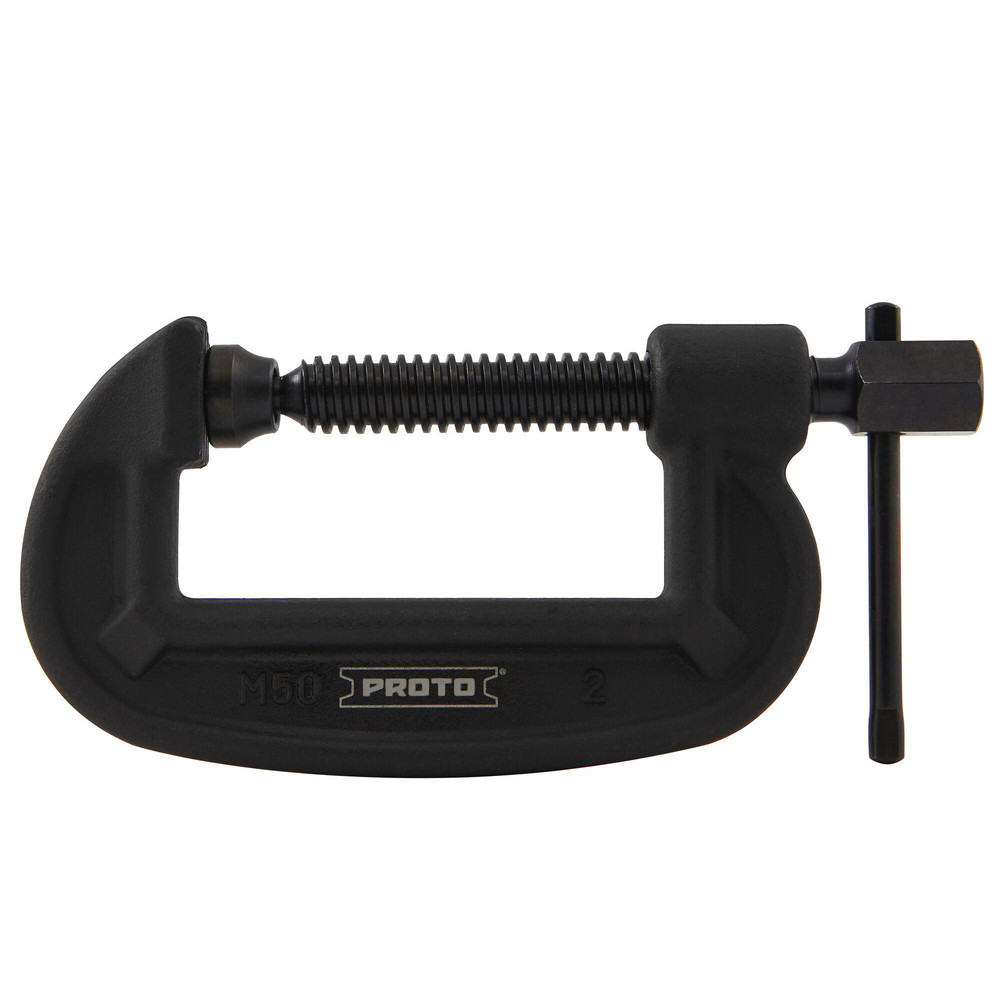 Proto - C-Clamp: 2" Max Opening, 2" Throat Depth, Steel | MSC Direct