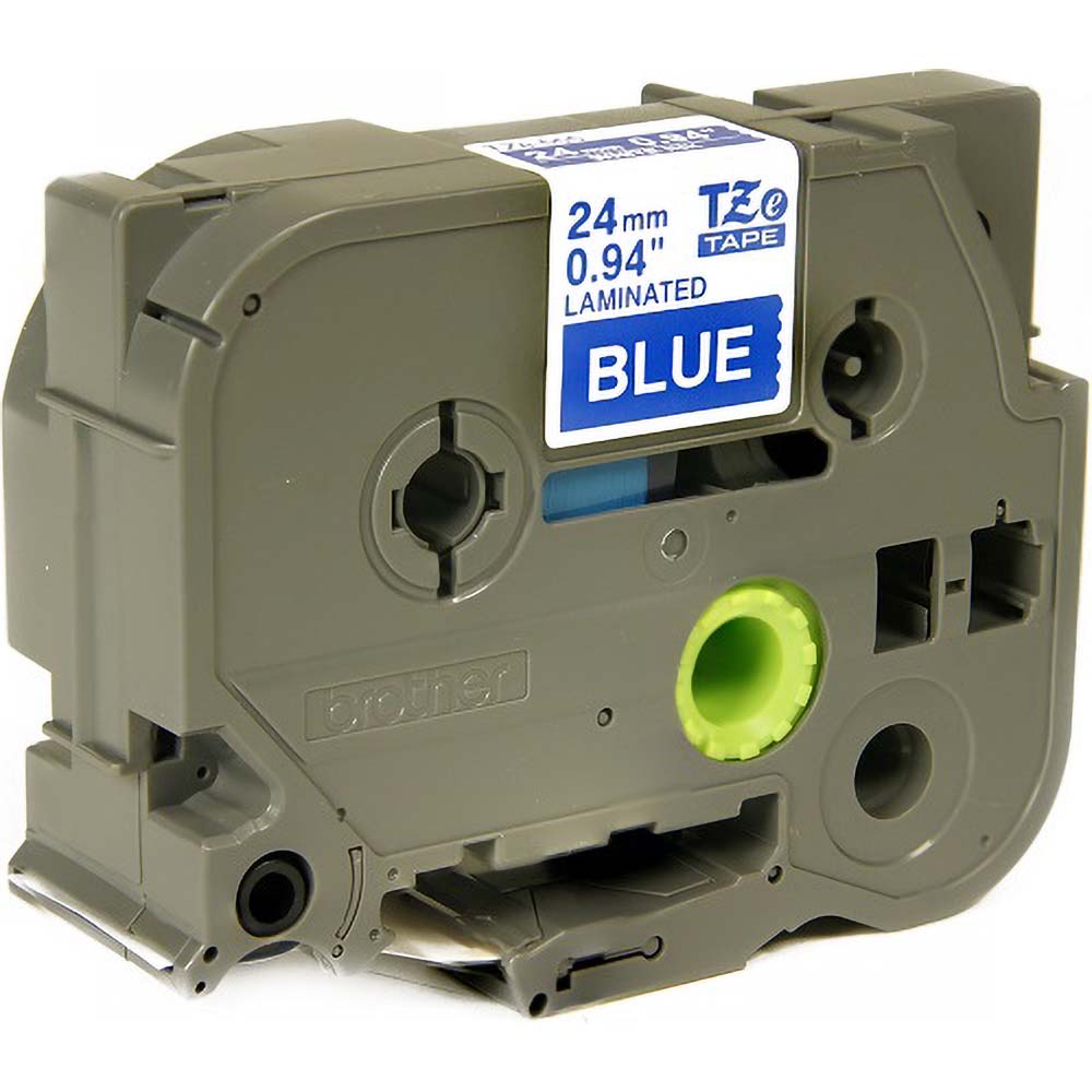 Brother - Label Tape Ribbon: 26.2' Long, White & Blue, Polyester | MSC ...