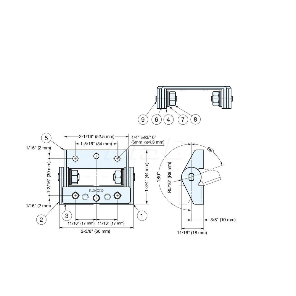 Sugatsune - Heat Resistant Torque Hinge: | MSC Direct