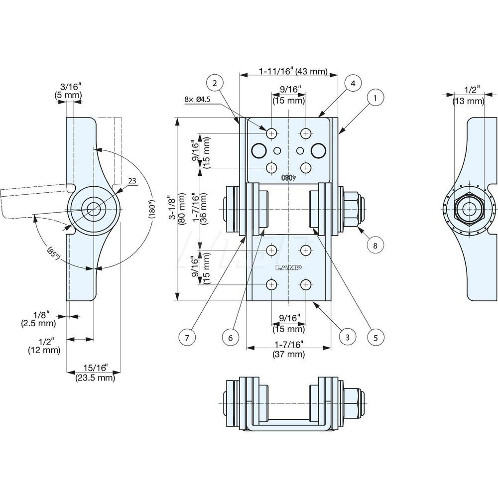 Sugatsune - Adjustable Torque Hinge: | MSC Direct