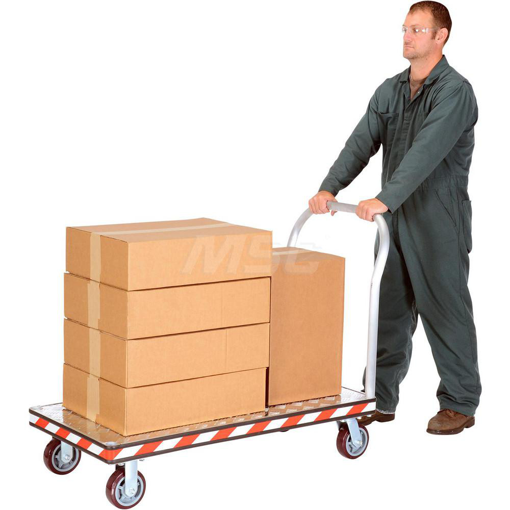 Vestil - Platform Truck: 3,600 lb Capacity, Aluminum Diamond Tread ...