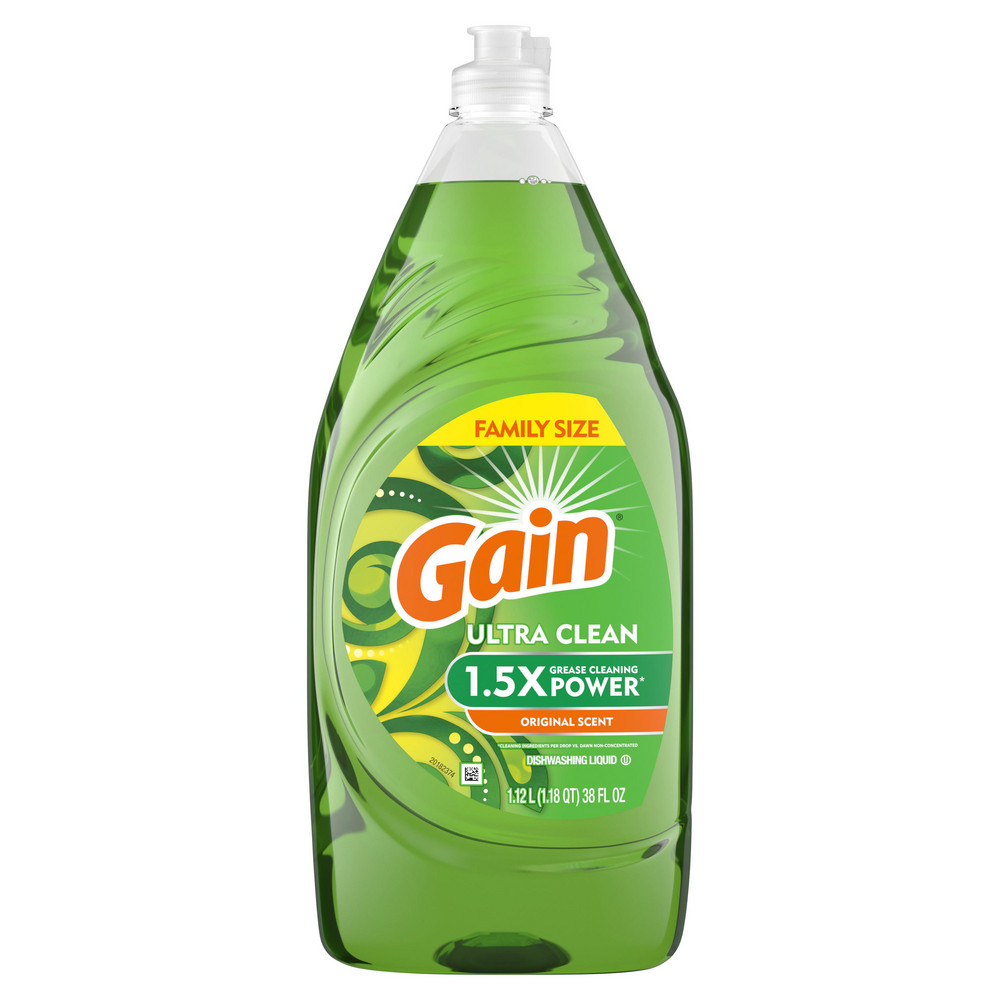 Gain - Gain Ultra Dish Soap, Dishwashing Liquid, Original, 38 fl oz, 8 ...