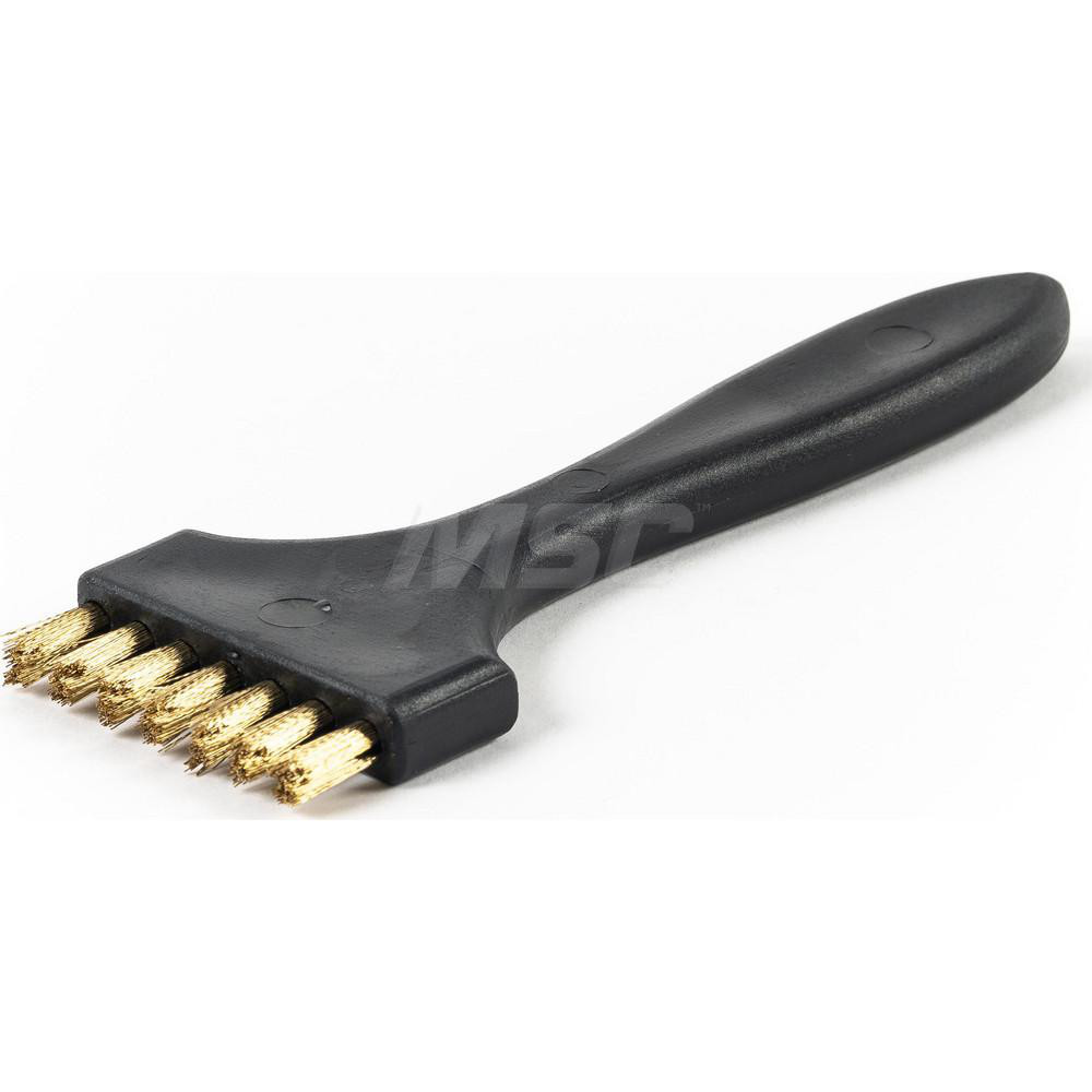 LPD - Flat Brush, 1 Rows, 7 Columns, Brass | MSC Direct
