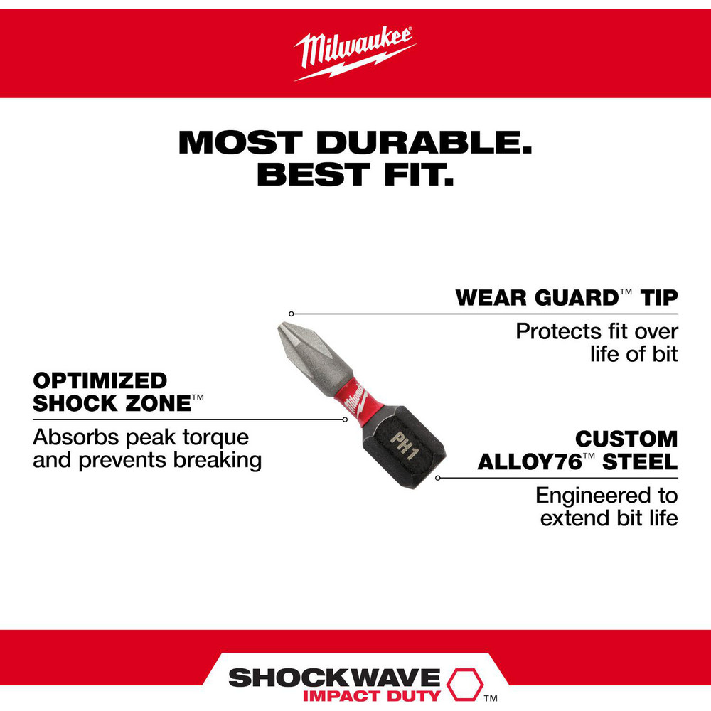 Milwaukee Tool - Screwdriver Bit Sets; Set Type: Security Insert Bit ...