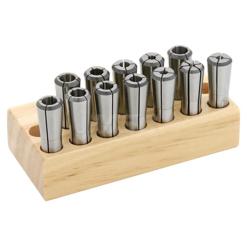Techniks - Collet Set: 12 Pc, Series SlimFIT 6, 7/64 to 1/4" Capacity ...
