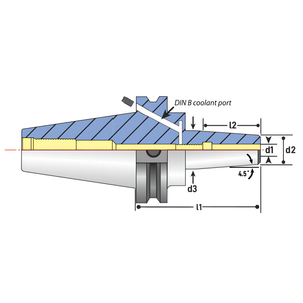 Techniks - Shrink-Fit Tool Holder & Adapter: 3/4" Shank Dia, Dual ...
