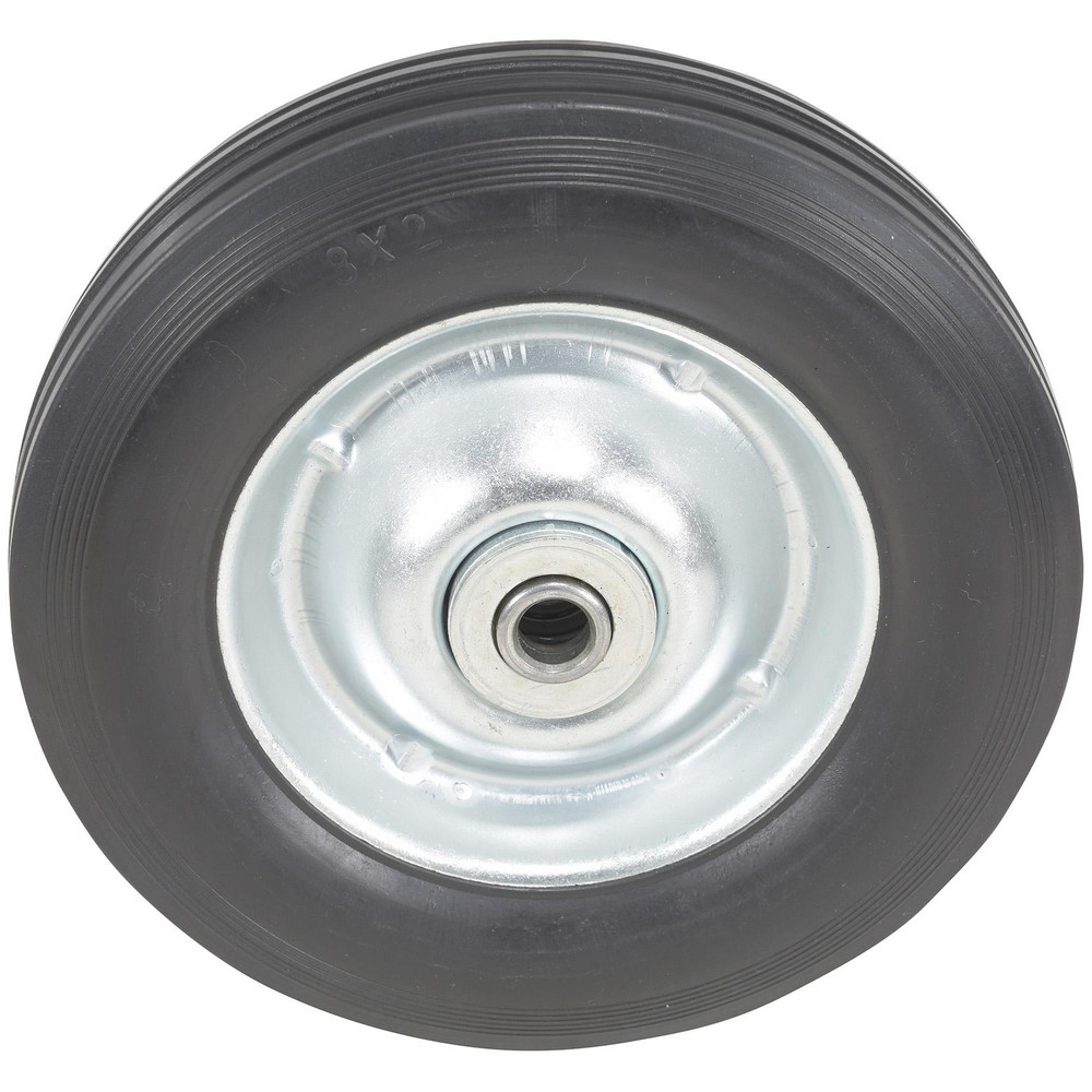 Vestil - Rubber Caster Wheel: Hard Rubber, 8" Dia, 2-1/2" Wide, 1/2 ...