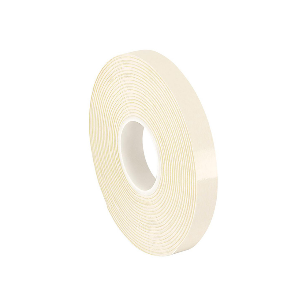Made in USA - White Double-Sided PVC & Foam Tape: 1" Wide, 5 yd Long ...