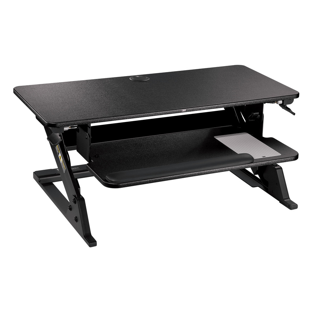 3M - Office Desks; Desk Type: Sit/Stand; Type: Stand Up; Color: Black ...