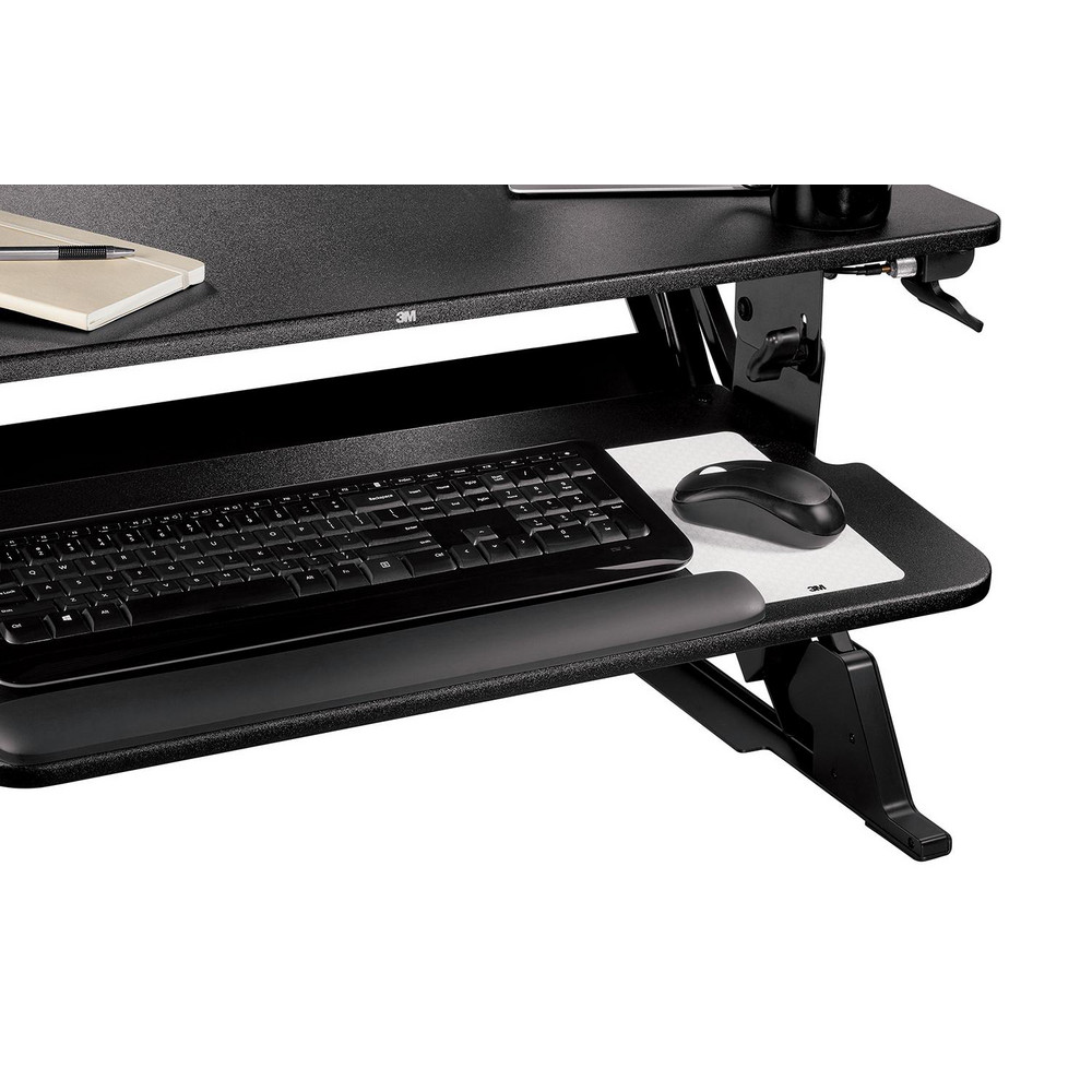 3M - Office Desks; Desk Type: Sit/Stand; Type: Stand Up; Color: Black ...