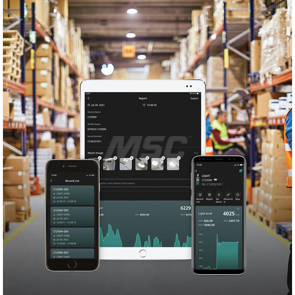 Extech - The LT250W is a compact light meter with Bluetooth ...