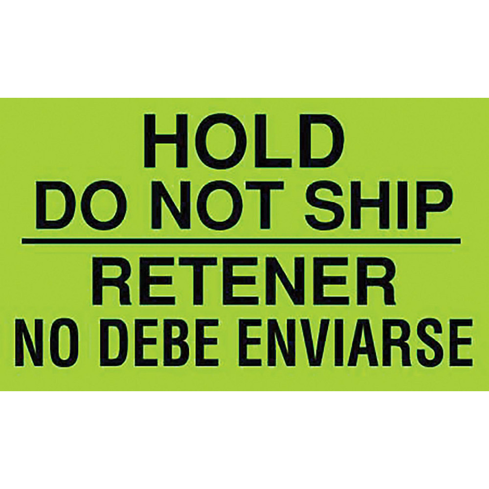 Made in USA - Care Instructions Label: "Hold Do Not Ship/Retener No ...