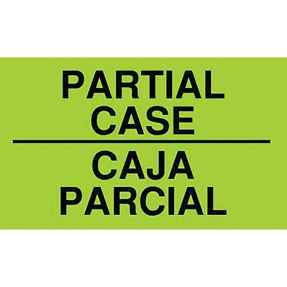 Made in USA - Shipping & DOT Label: "Partial Case/Caja Parcial ...