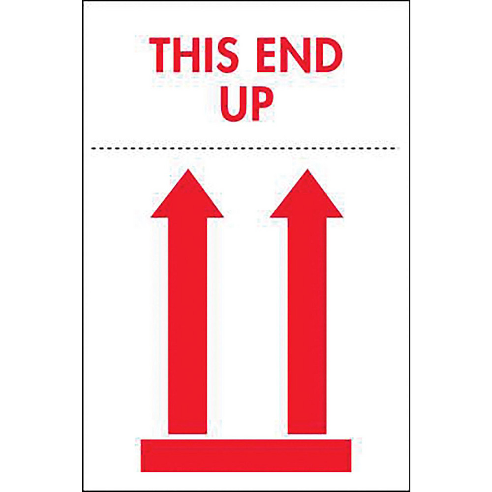 Made in USA - Accident Prevention Label: "This End Up", Rectangle, 2 ...