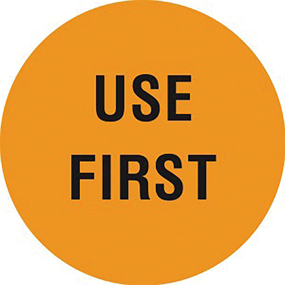 Made in USA - Inventory Control Label: "Use First", Circle | MSC Direct