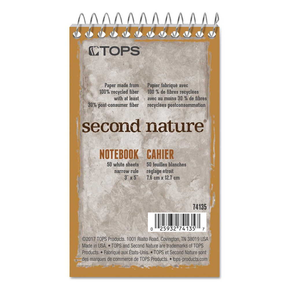 TOPS - General Purpose Pads: 50 Sheets, 3 x 5" Sheet, Narrow Ruled ...