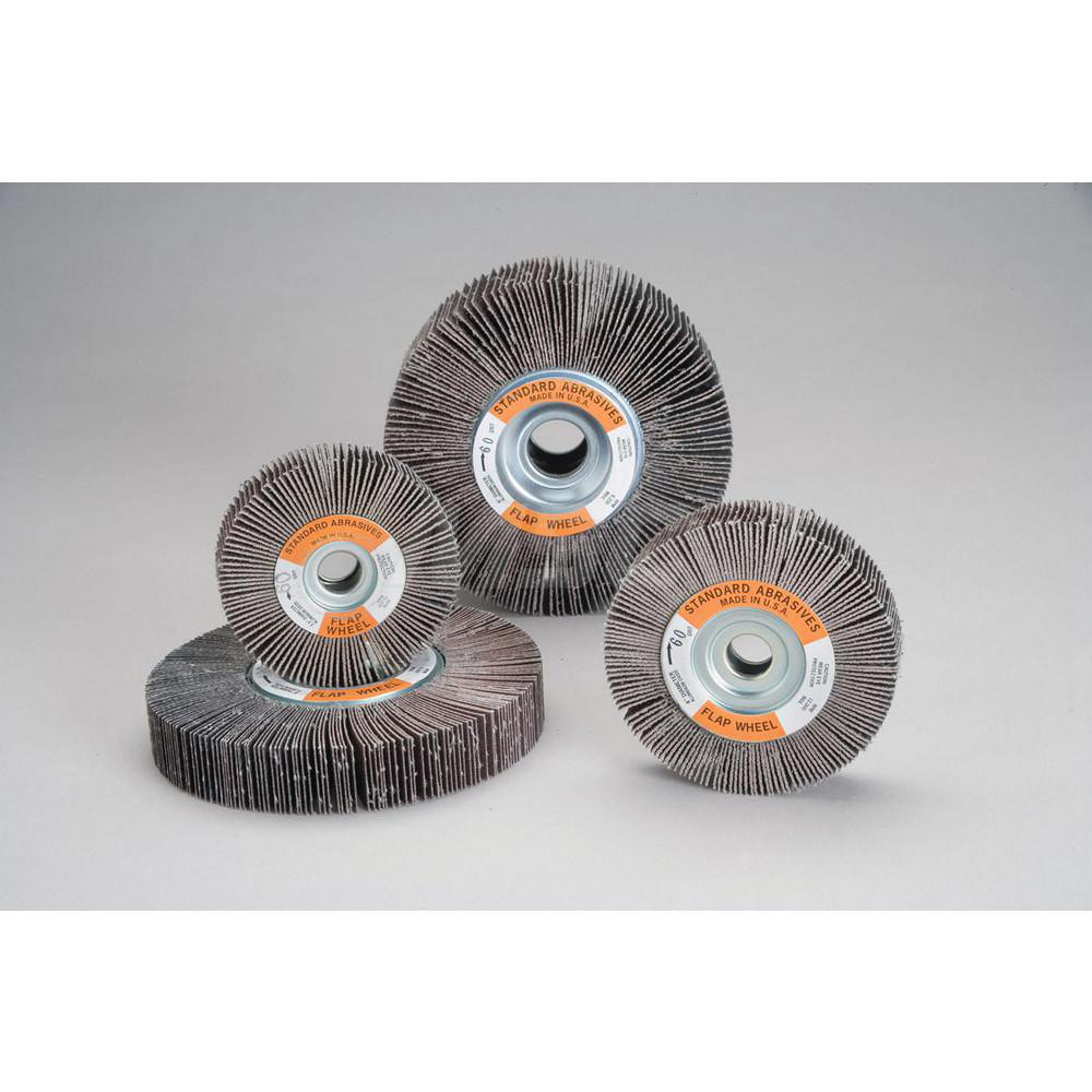Standard Abrasives - Mounted Flap Wheel: 6" Dia, 1" Face Width, 80 Grit ...
