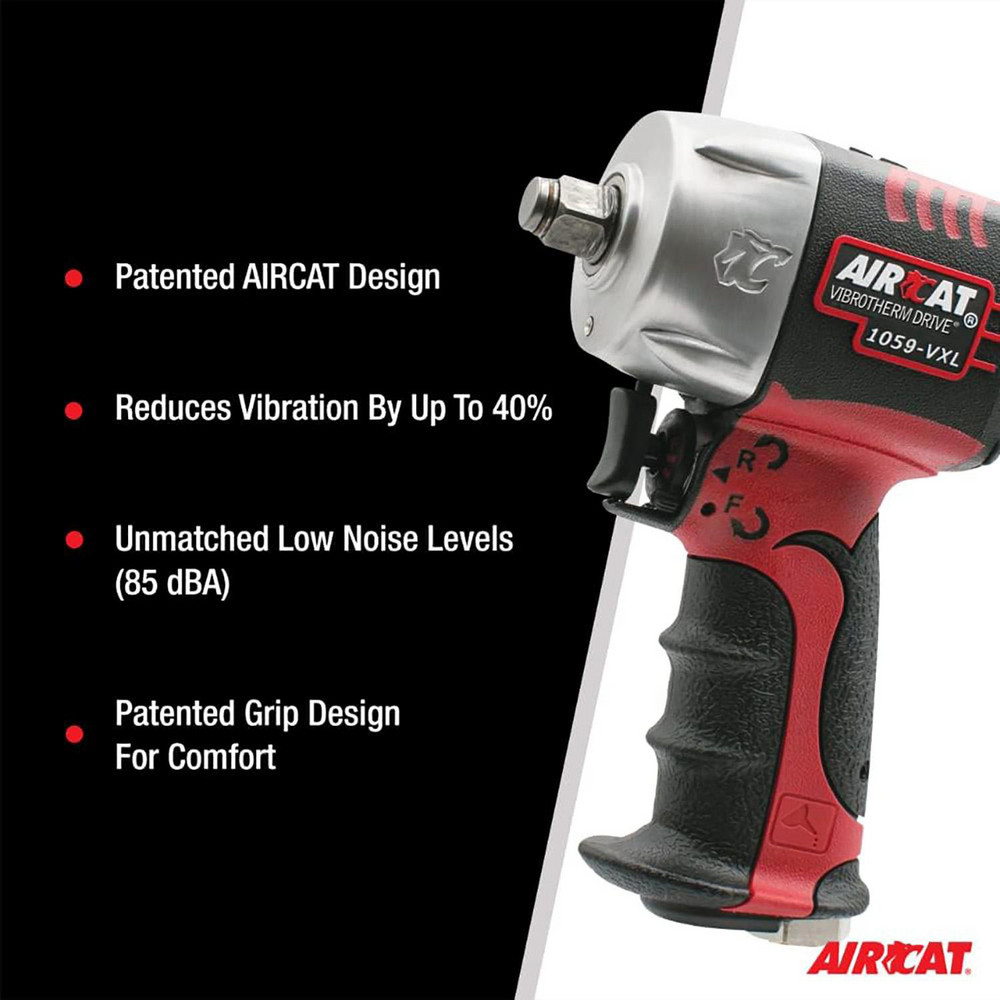 AIRCAT - Air Impact Wrenches & Ratchets: Drive Size (Inch): 3/8; Handle ...