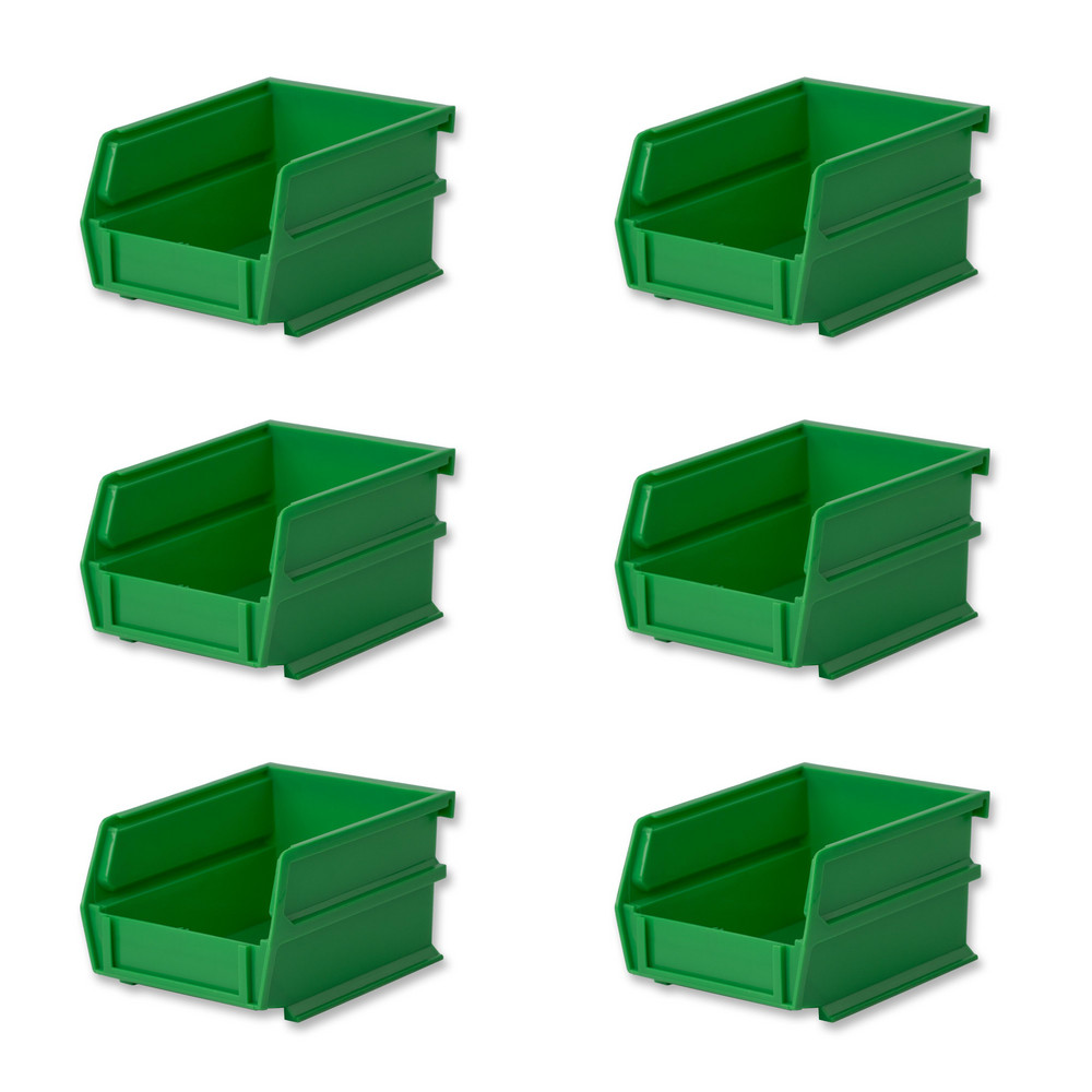 Triton Products - Plastic Hang, Stack & Nest Bin: Green, 5-3/8" Long, 4 ...