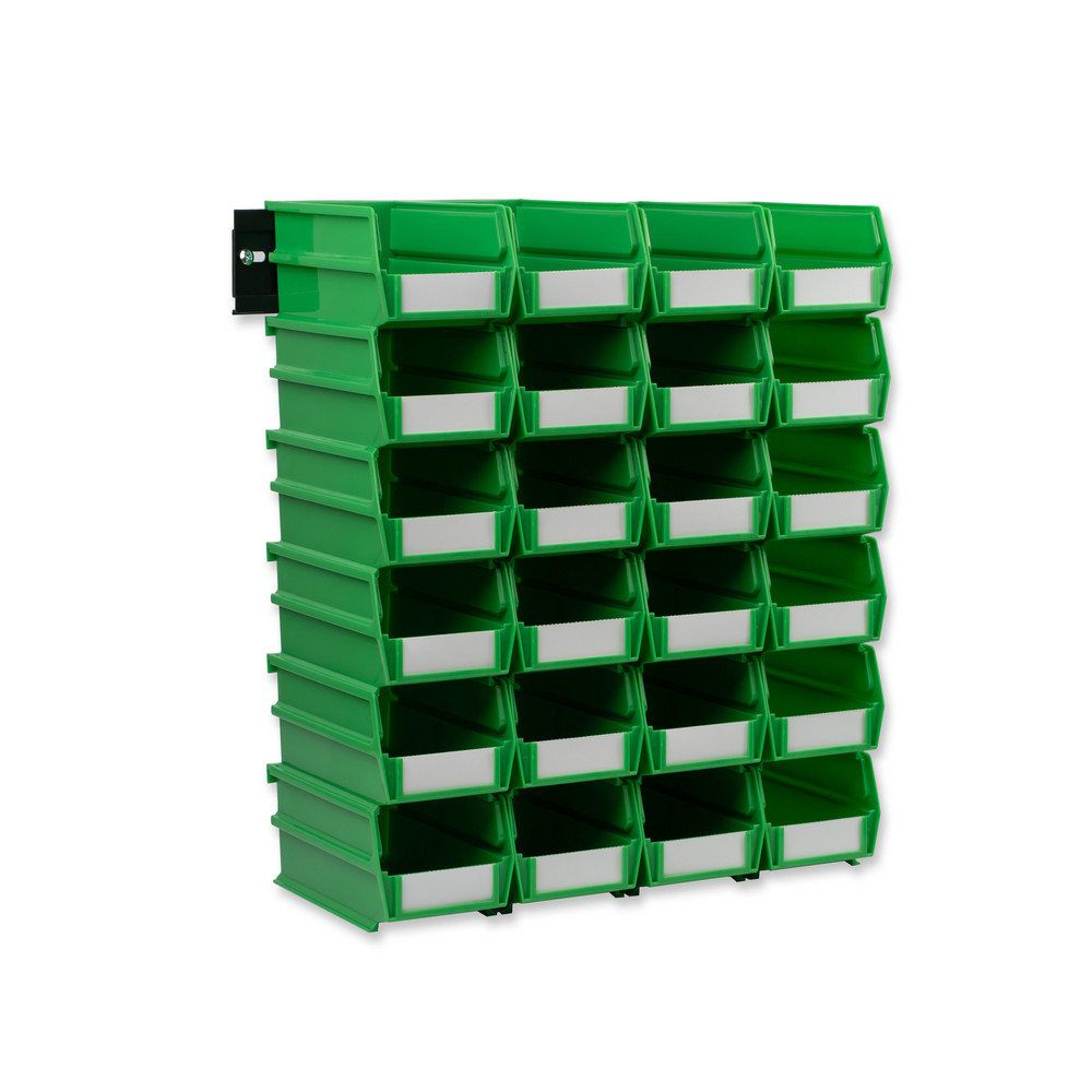 Triton Products - Plastic Hang, Stack & Nest Bin: Green, 6-3/4 x 2-13/ ...