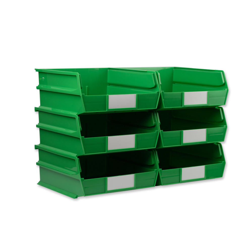 Triton Products - Plastic Hang, Stack & Nest Bin: Green, 10-1/4 x 4-3/4 ...
