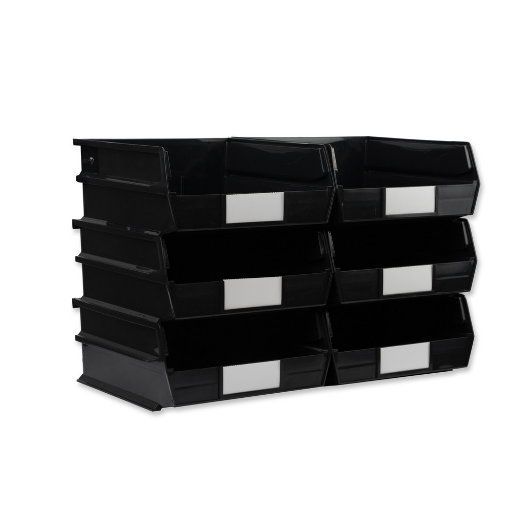 Triton Products - Plastic Hang, Stack & Nest Bin: Black, 10-1/4 x 4-3/4 ...